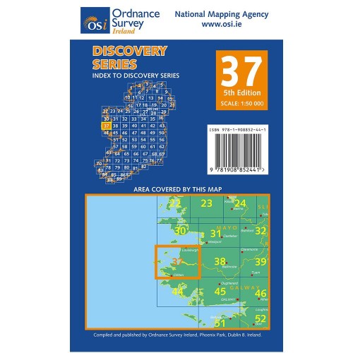 OSI Discovery Map 37 - Laminated (Part of Galway & Mayo)(1:50,000 ...